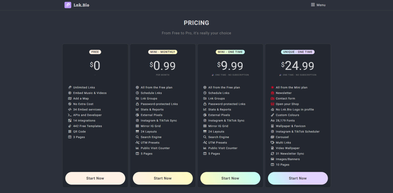 What is Lnk.Bio? (Features, Pricing, Examples) - LinkInBioTools